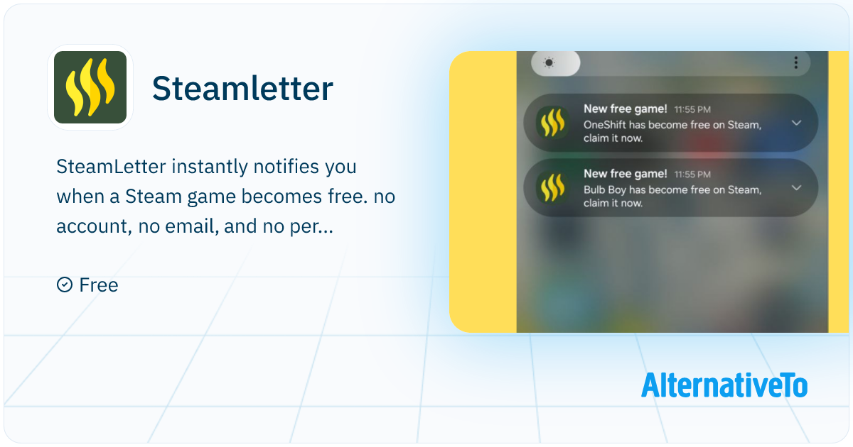 Steamletter: SteamLetter instantly notifies you when a Steam game ...