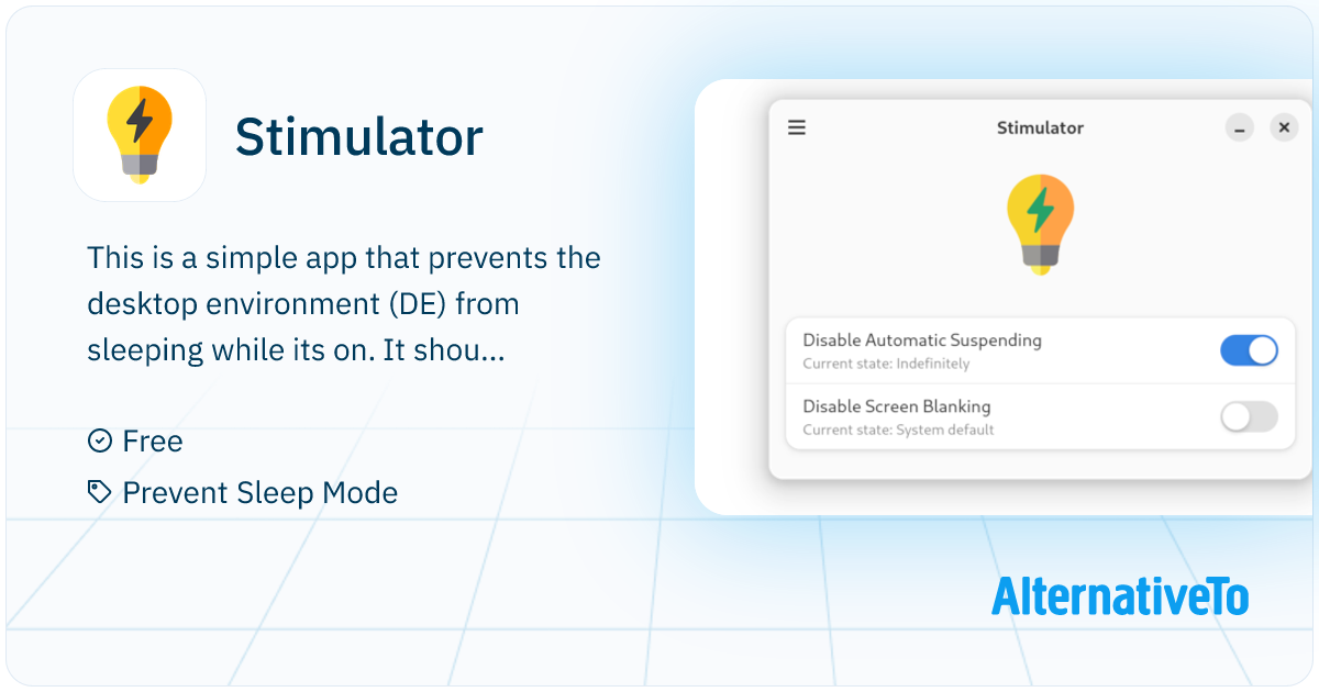 Stimulator: Stay awake on any Linux DE with a simple, ad-free app ...