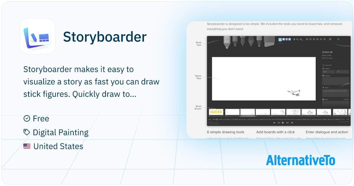 Storyboarder: Makes it easy to visualize a story as fast you can draw ...