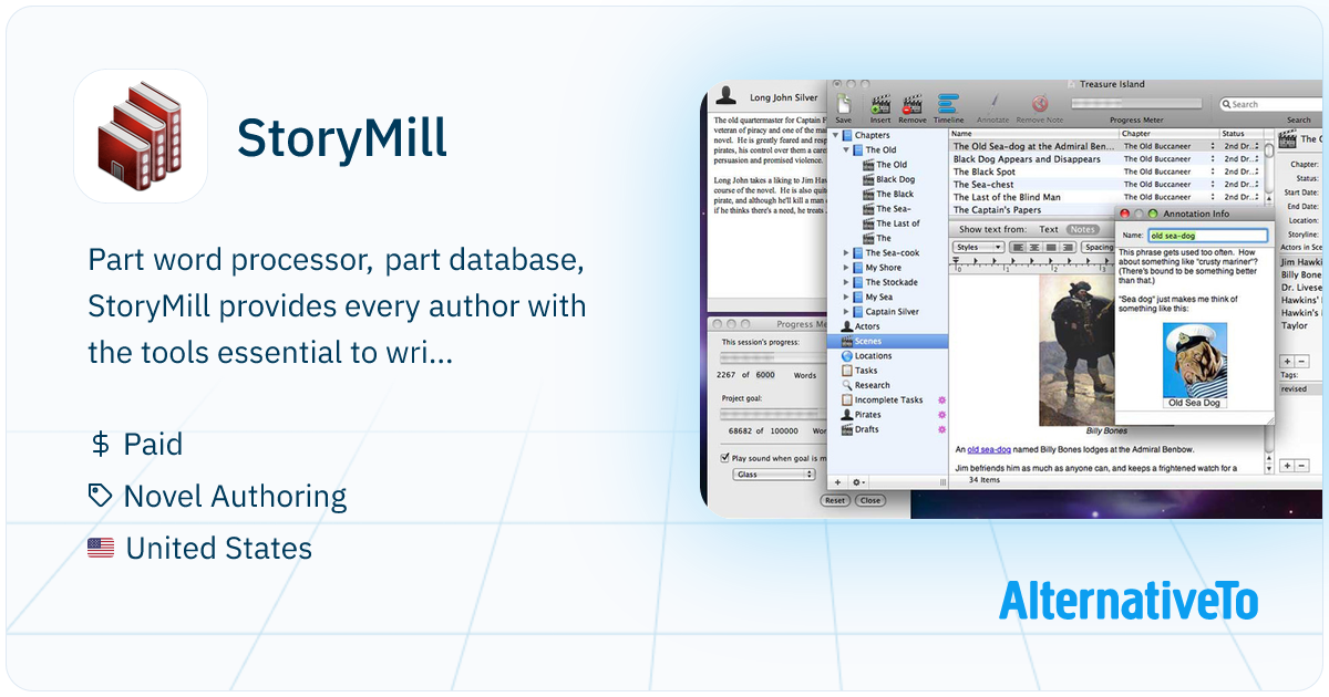 StoryMill: Storymill is a creative writing tool geared towards book ...