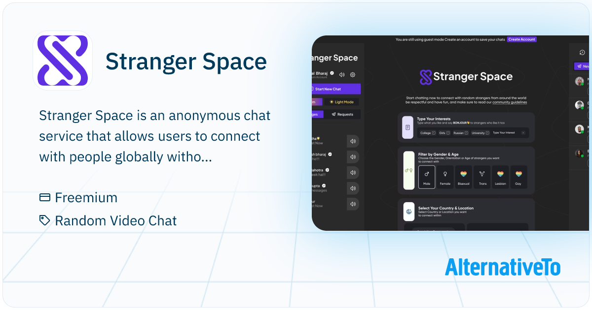 Stranger Space: Anonymous global chat with advanced filters | AlternativeTo