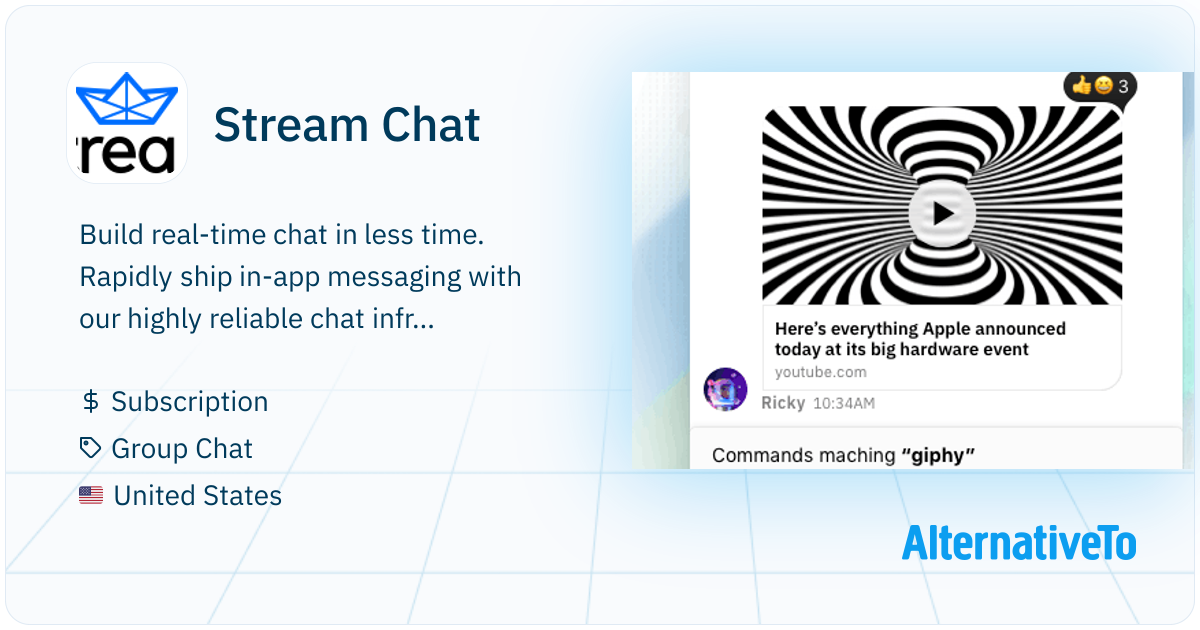 Stream Chat: With Stream’s chat react components, SDKs, and UI kits ...