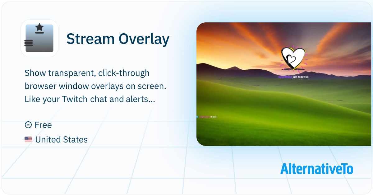 Stream Overlay: Show borderless, transparent, click-through browser ...