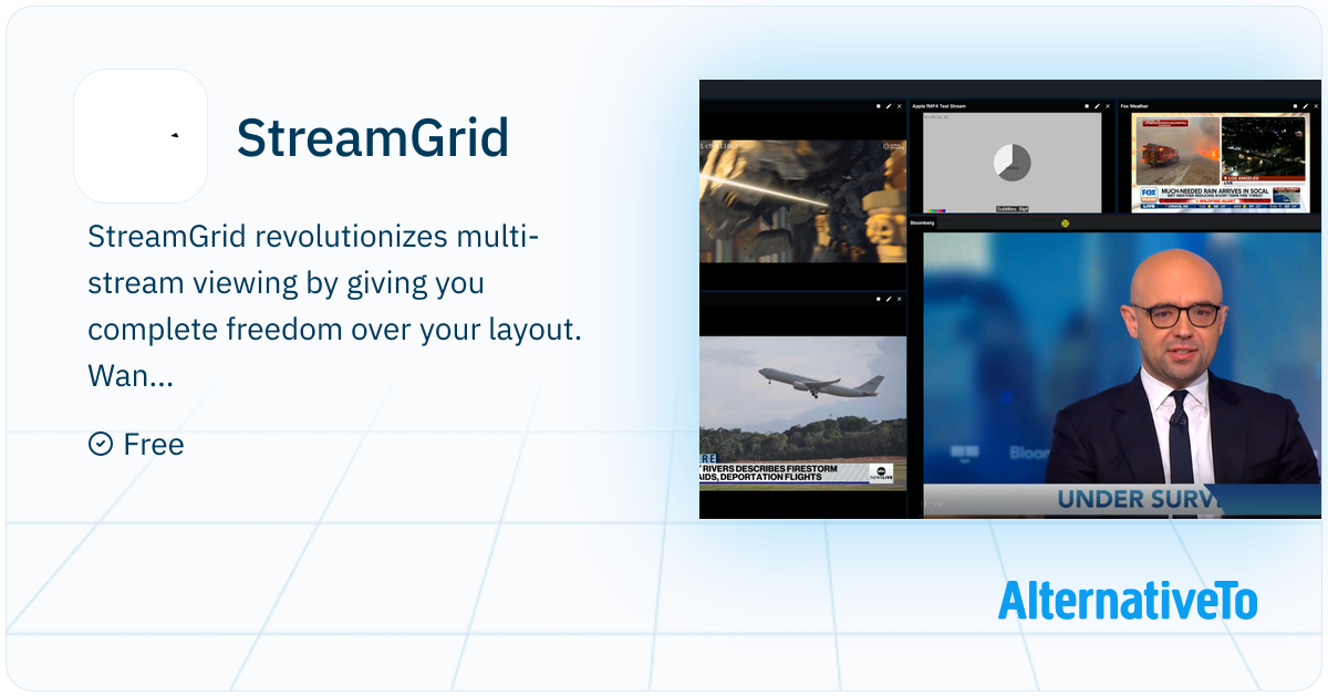 StreamGrid: Lets you customize multi-stream layouts with drag-and-drop ...