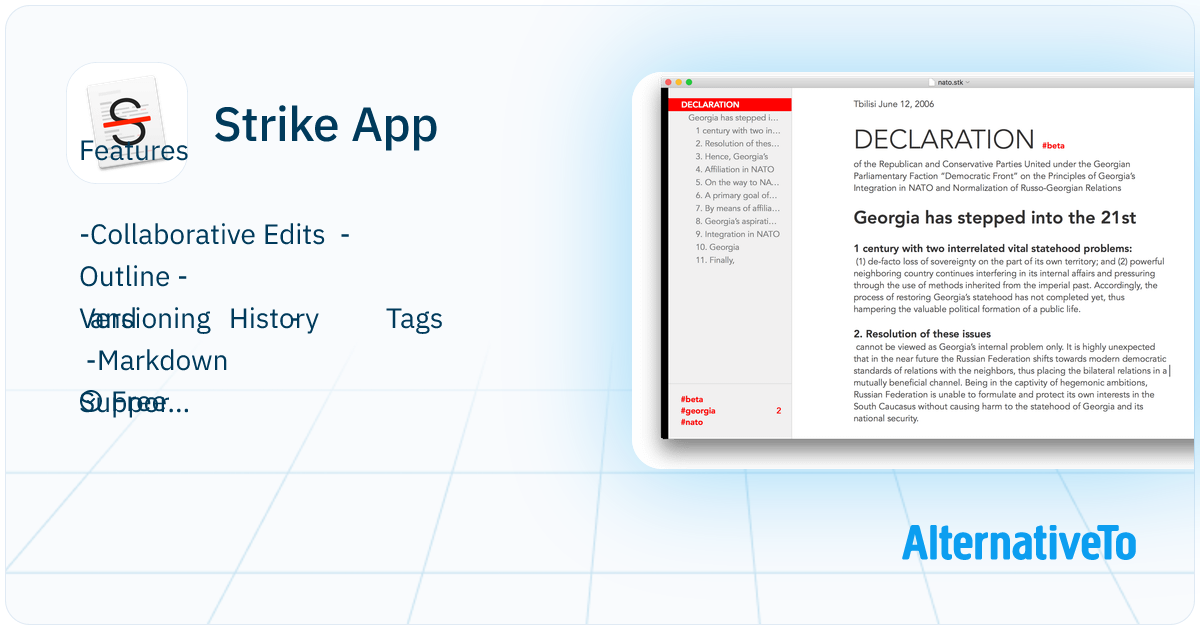 Strike App: Shared Outline Documents for Mac and iOS | AlternativeTo