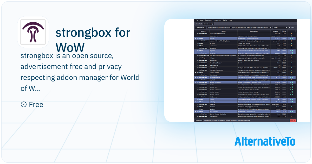 strongbox for WoW: Strongbox is an open source, advertisement free and ...
