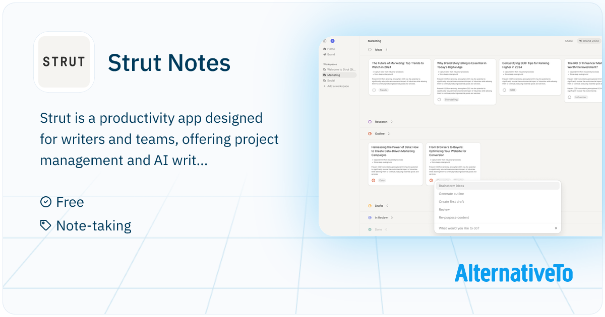 Strut Notes: Strut is the first productivity app designed for writers ...