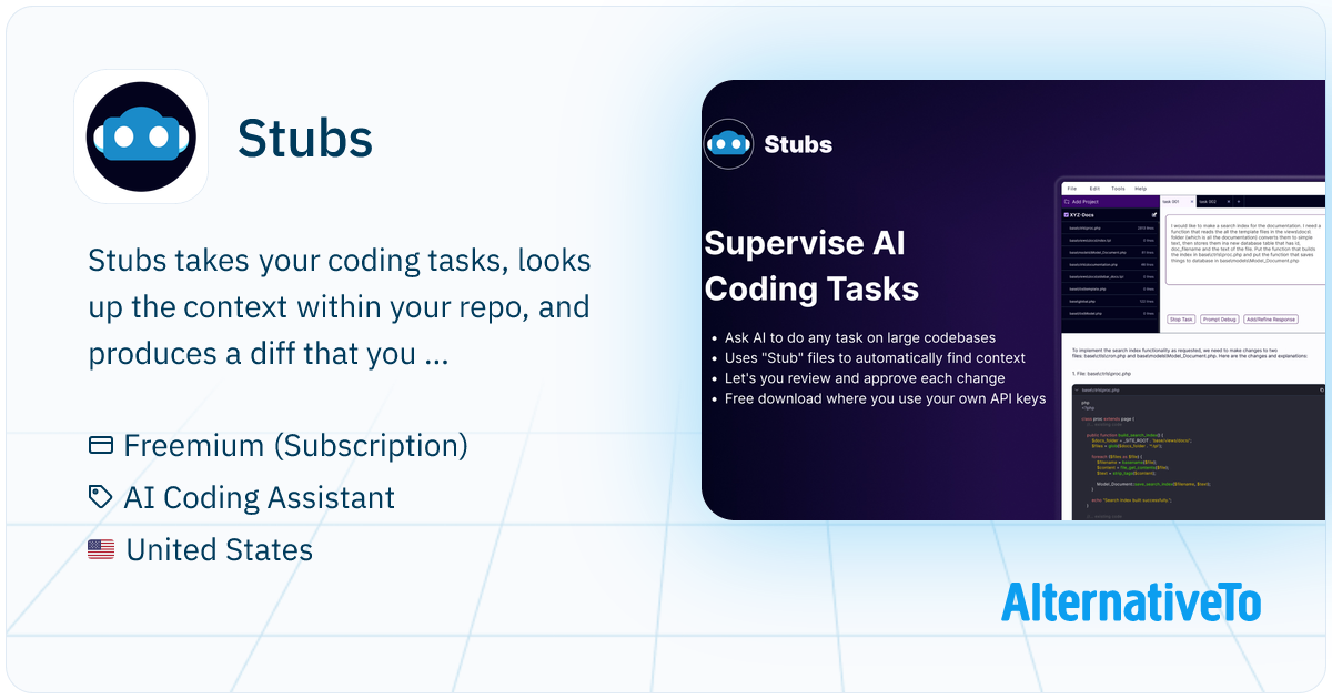 Stubs: AI-driven IDE that uses the LLM of your choice to complete tasks ...