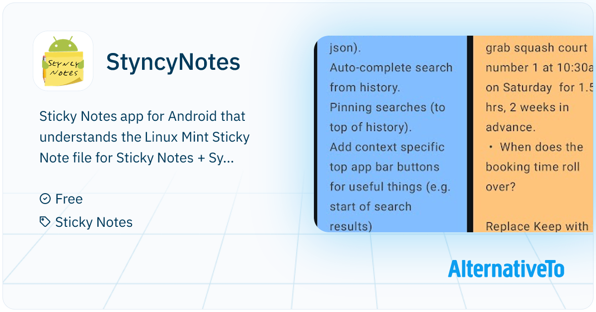 StyncyNotes: Sticky Notes app for Android that understands the Linux ...