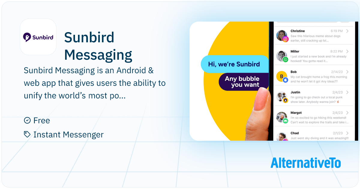 Sunbird Messaging: Android & web app that gives users the ability to ...