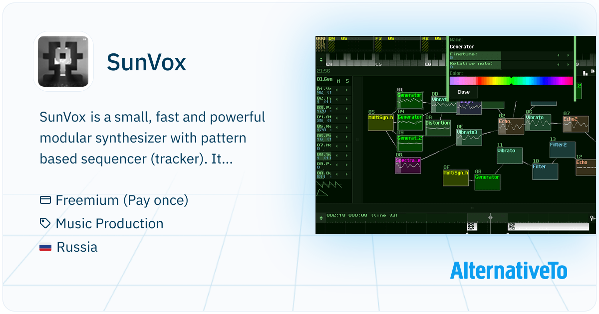 SunVox: Small, fast and powerful modular | AlternativeTo