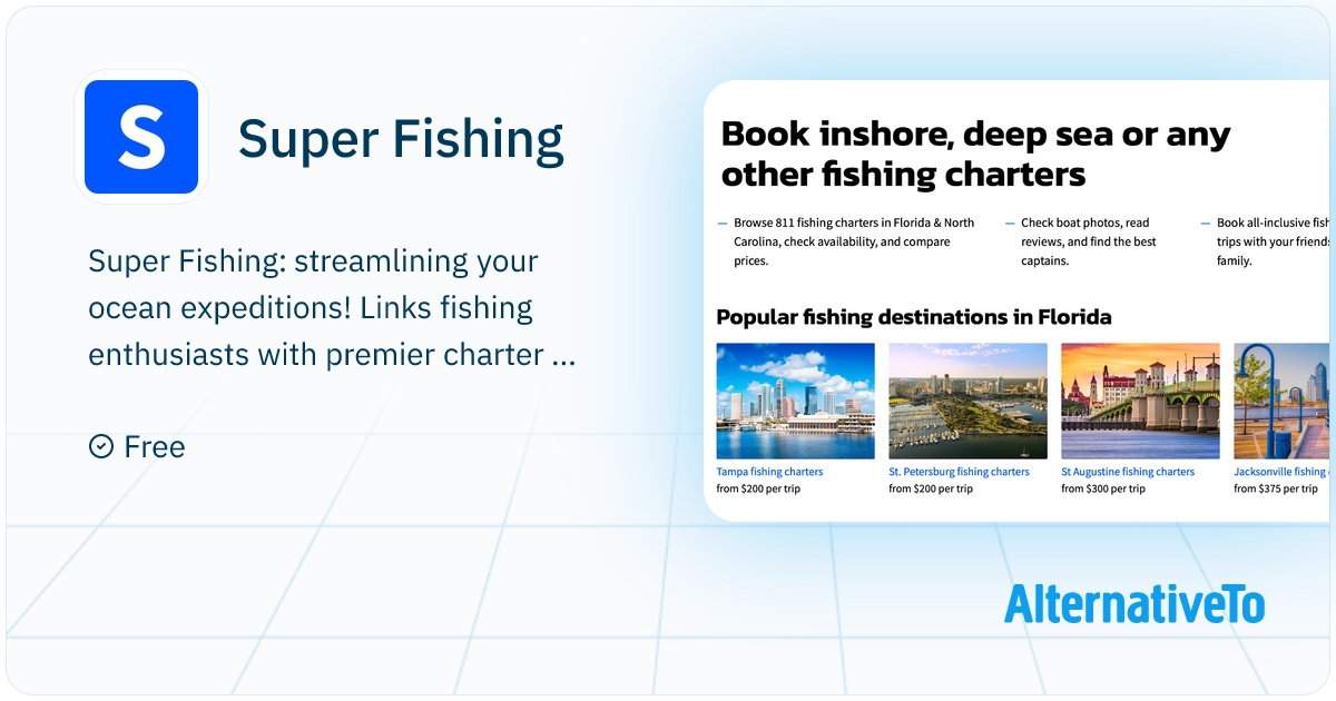 Super Fishing: Book your fishing charter | AlternativeTo