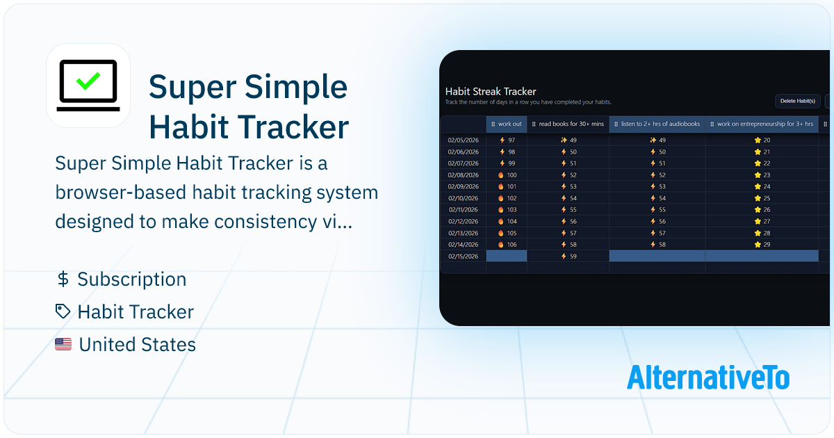 Super Simple Habit Tracker: A minimalist habit tracker that records ...