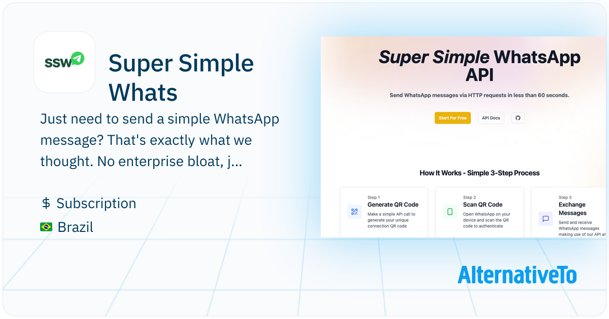 Super Simple Whats: Send WhatsApp messages via HTTP requests in less ...
