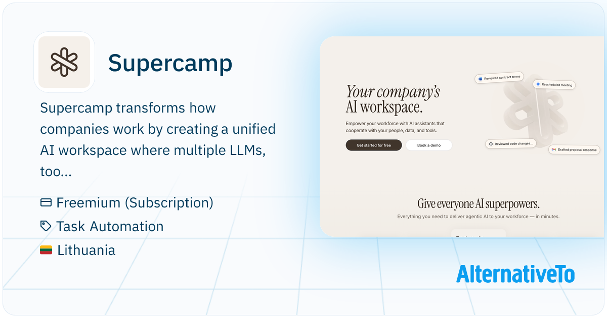 Supercamp: AI workspace for business | AlternativeTo