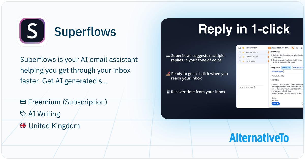 Superflows: Is your AI email assistant helping you | AlternativeTo