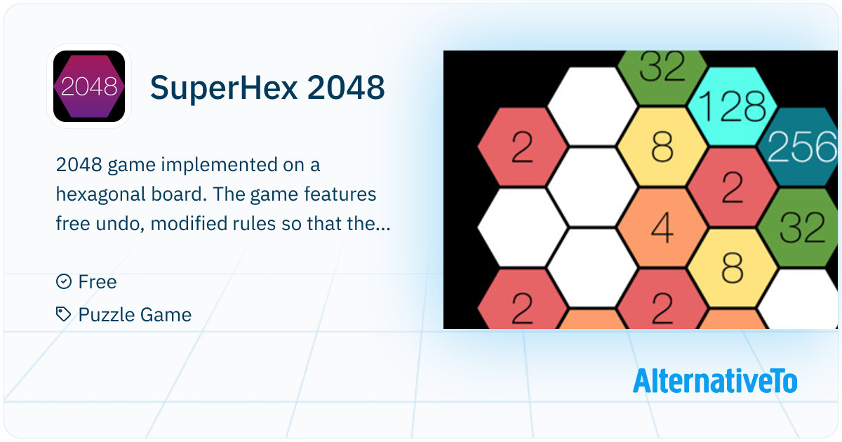SuperHex 2048: Play 2048 on a hexagonal board | AlternativeTo
