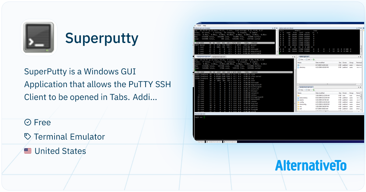Superputty: SuperPutty is a Windows GUI Application that | AlternativeTo