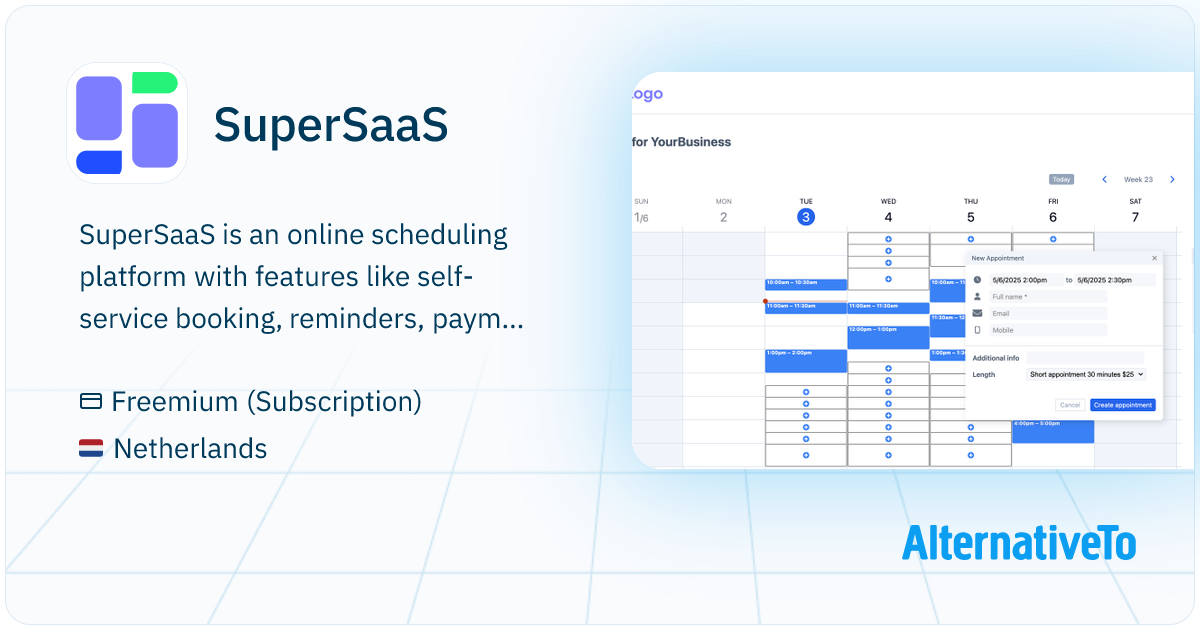 SuperSaaS: Caters to all types of scheduling needs from individual ...