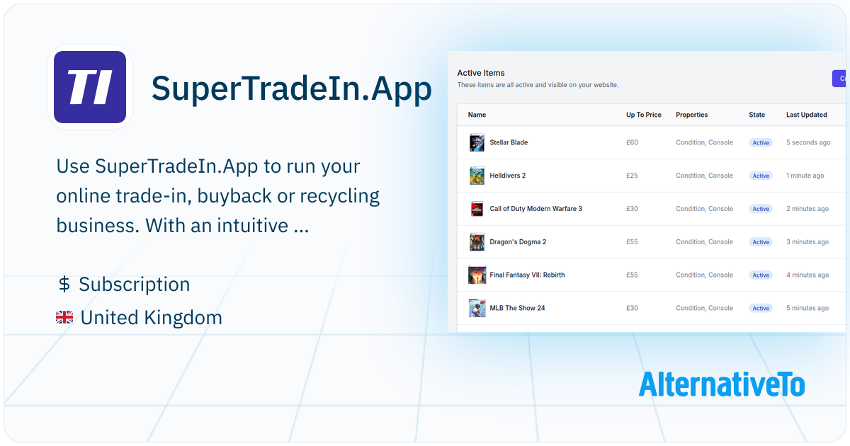 SuperTradeIn.App: Bring your trade-in, buyback or recycling business ...