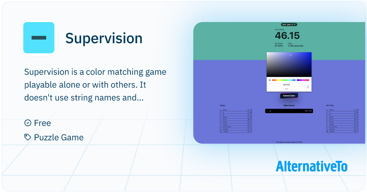 Supervision: Color matching game you can play with friends, colleagues ...