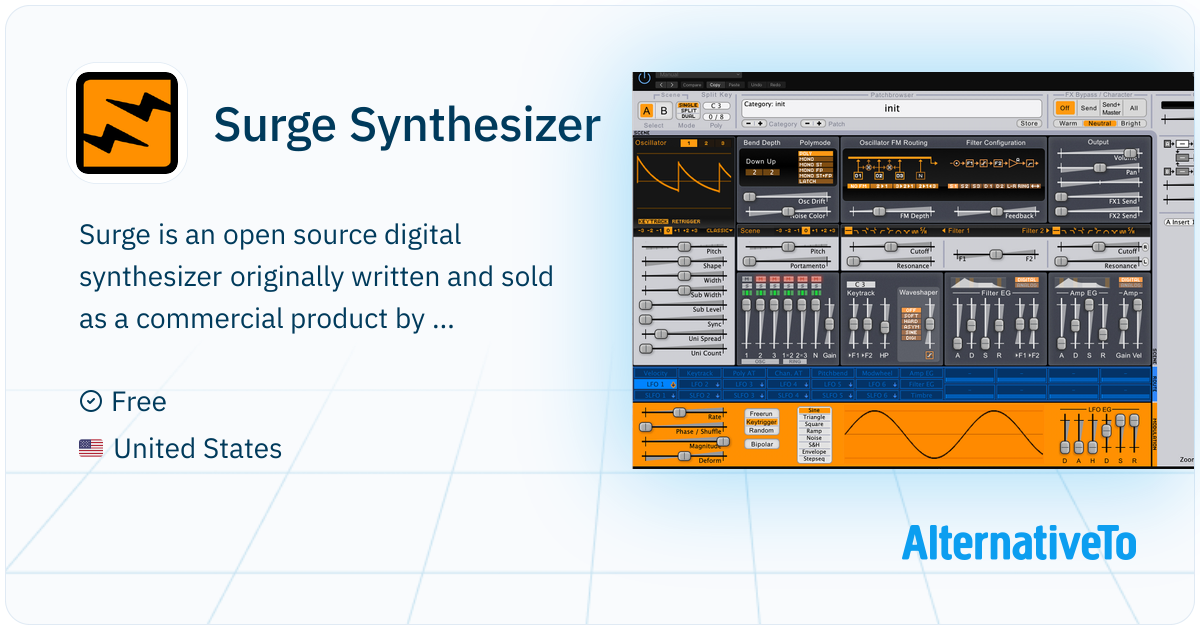 Surge Synthesizer: Open-source subtractive-hybrid synthesizer formerly ...