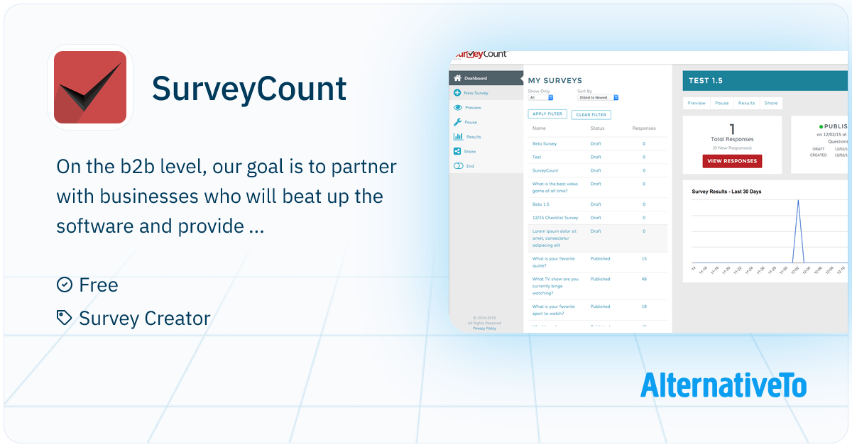 SurveyCount: Free advanced survey & poll platform | AlternativeTo