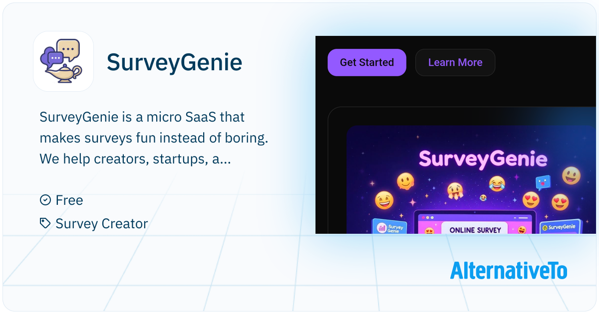 SurveyGenie: Turns boring surveys into fun conversations | AlternativeTo
