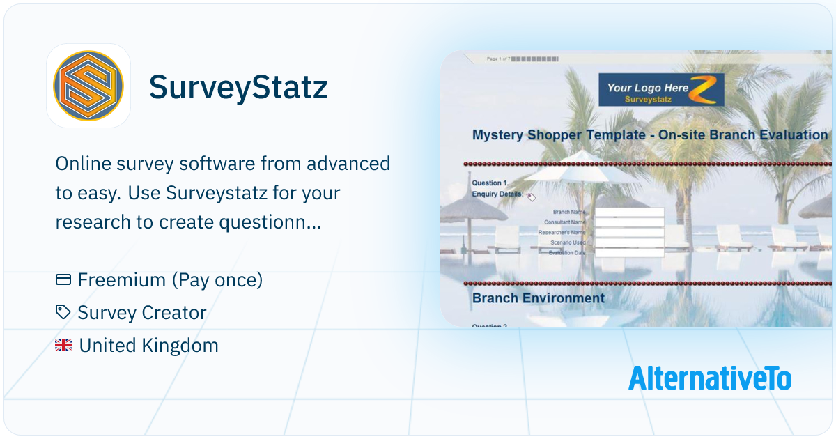 SurveyStatz: Online survey software from advanced to easy | AlternativeTo