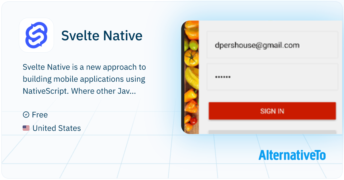 Svelte Native: New approach to building mobile applications using ...