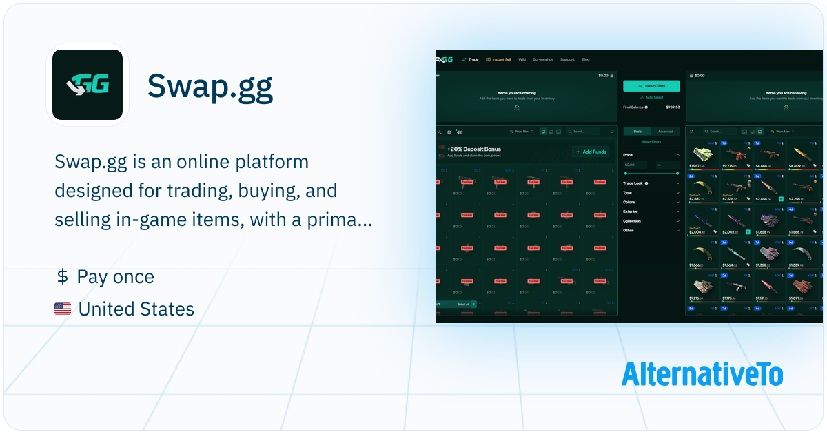 Swap.gg: Online platform that facilitates the trading, buying, and ...
