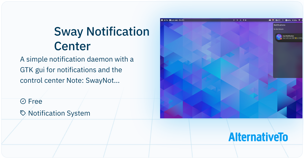 Sway Notification Center: A simple notification daemon with a GTK gui ...