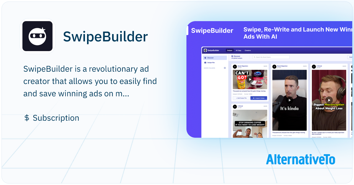 SwipeBuilder: Find winning ads, create a swipe file, them let ...