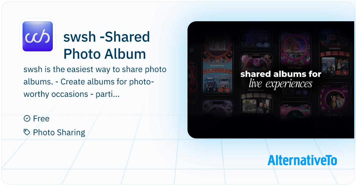 swsh -Shared Photo Album: Create and share group photo albums instantly ...