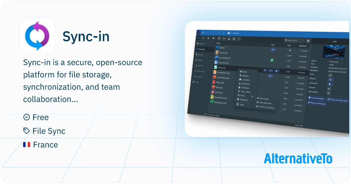 Sync-in: The secure, open-source platform for file storage, sharing ...