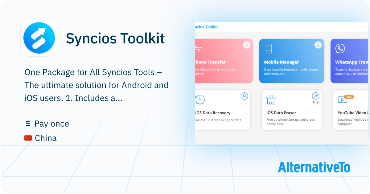 Syncios Toolkit: Provides users with an all-in-one solution to manage ...