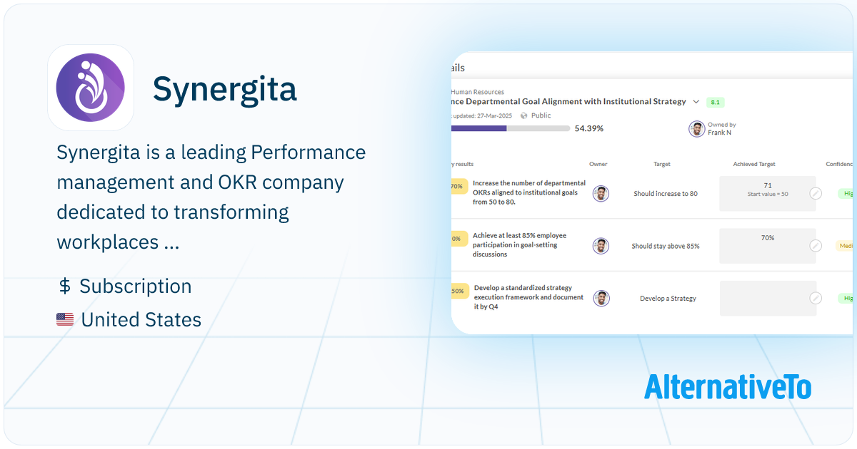 Synergita: Performance, OKR, engagement, and analytics for HR teams ...