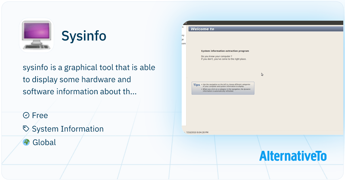 Sysinfo: Sysinfo is a graphical tool that is able to | AlternativeTo