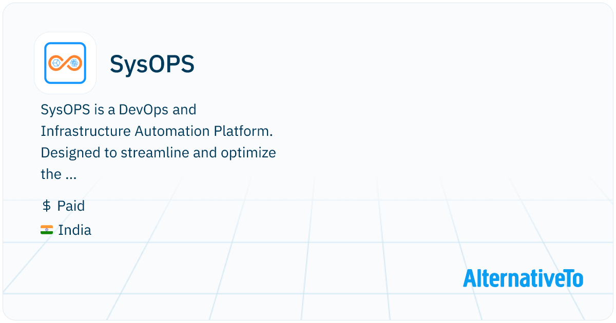 SysOPS: DevOps and Infrastructure Automation Platform offered by ...