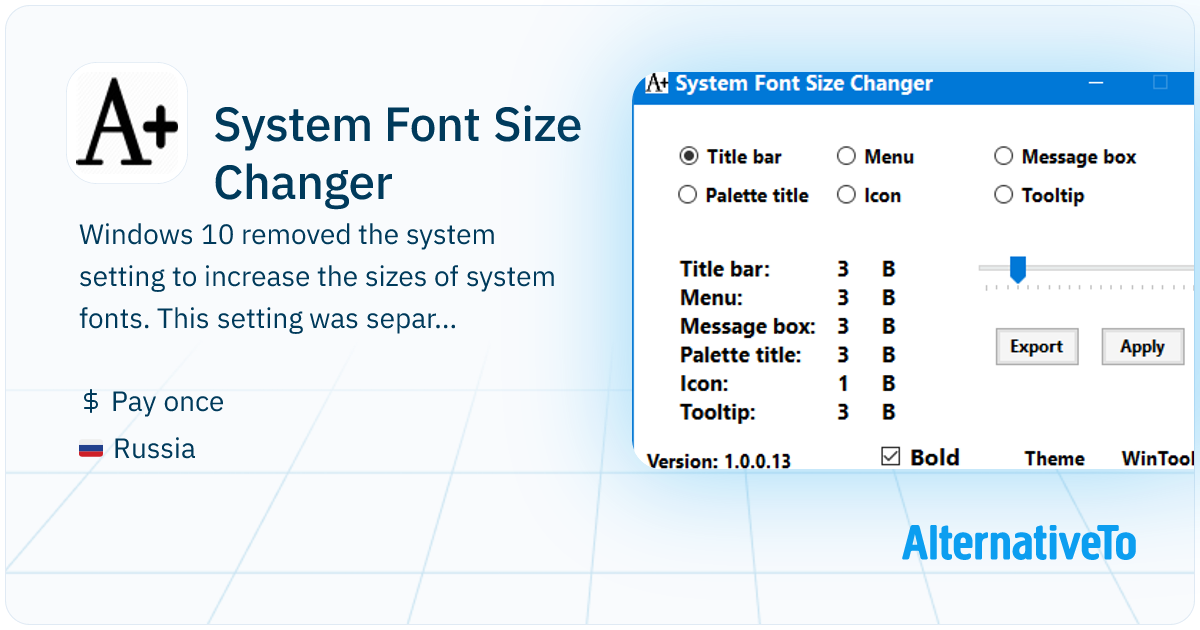 System Font Size Changer: Reintroduces into Windows 10 a means of ...