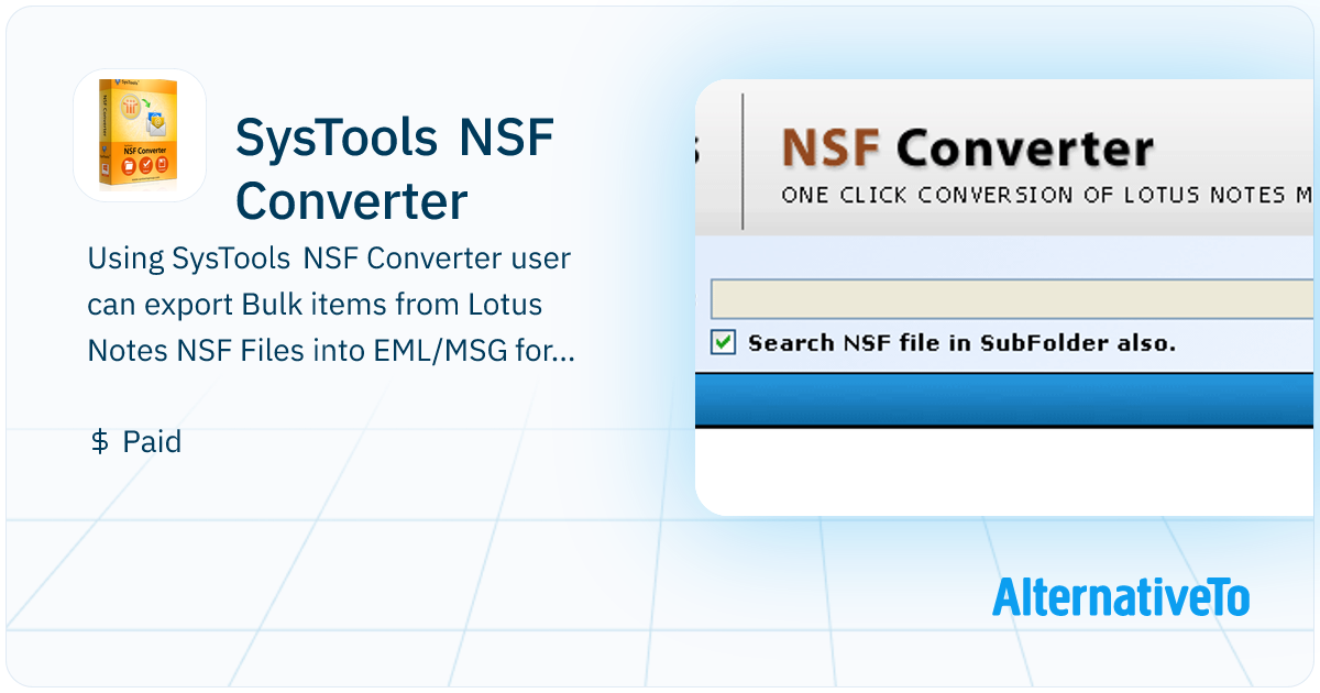 SysTools NSF Converter: Using SysTools NSF Converter user can export ...