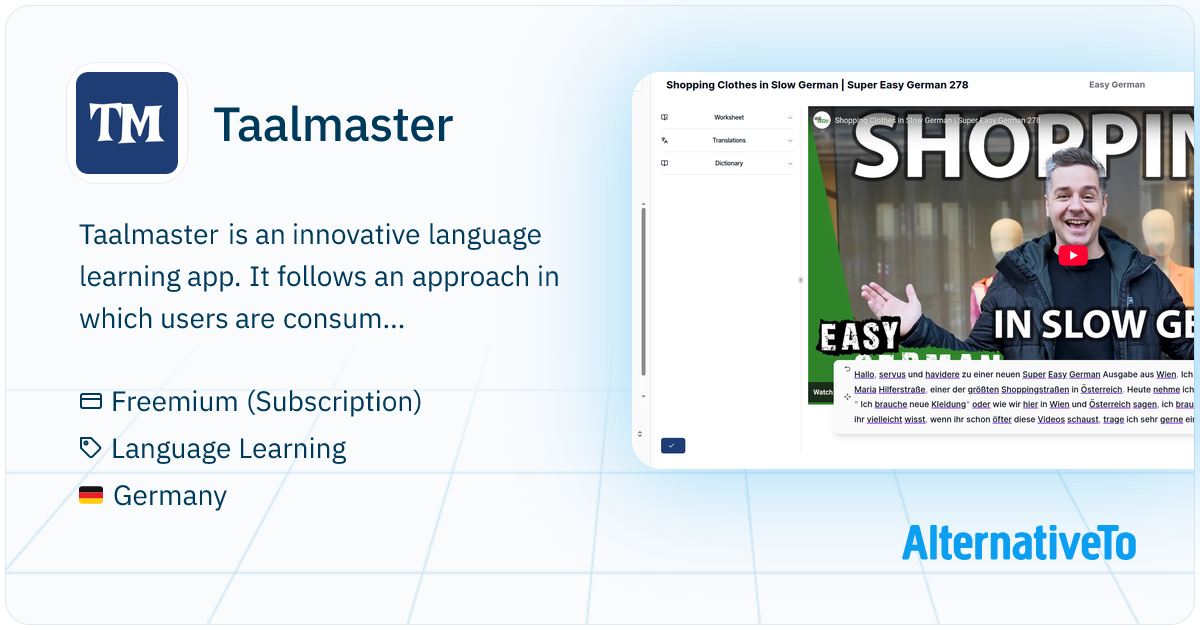 Taalmaster: Innovative language learning app | AlternativeTo