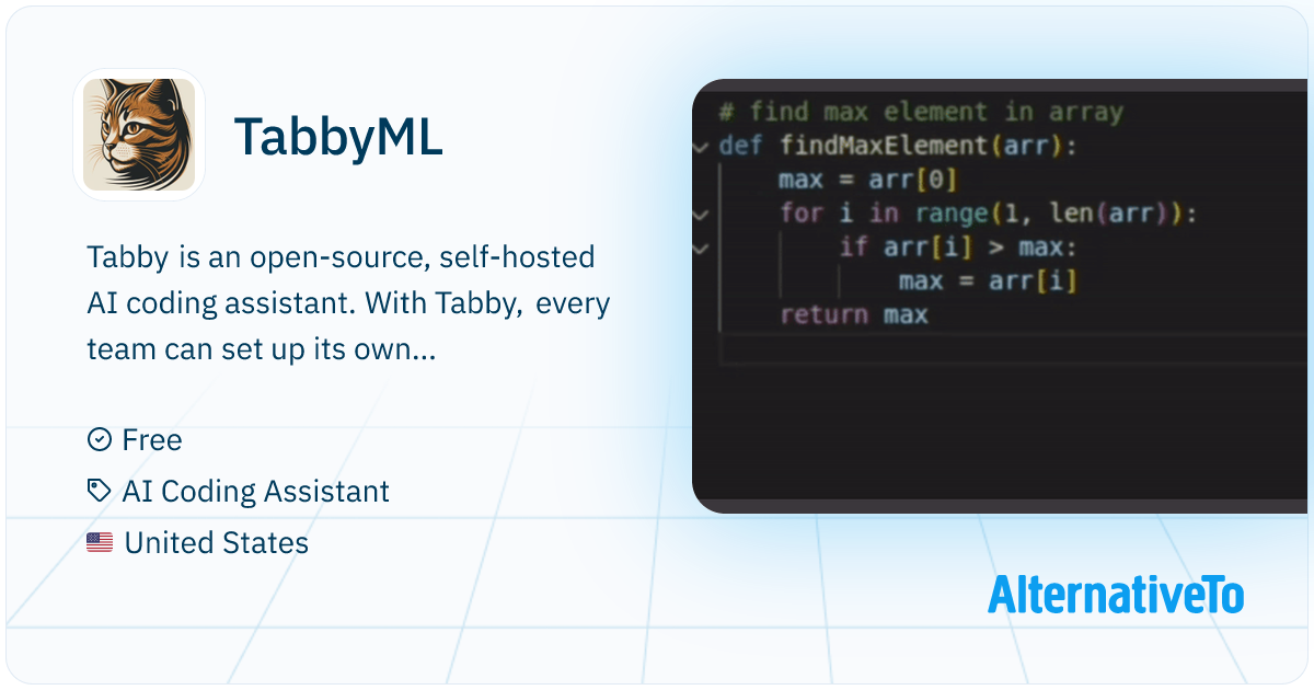 TabbyML: Self-hosted AI coding assistant | AlternativeTo