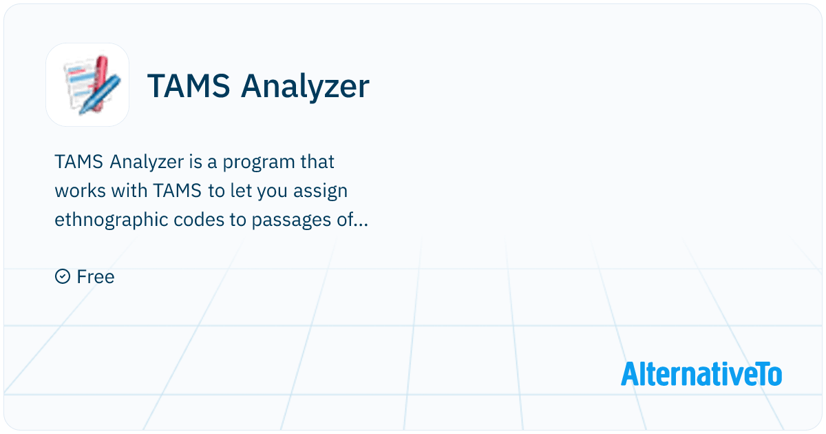 TAMS Analyzer: Program that works with TAMS | AlternativeTo