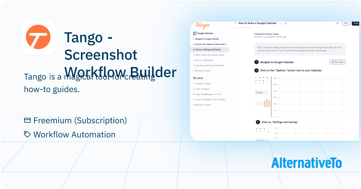 Tango Screenshot Workflow Builder It Creates Workflows Based On
