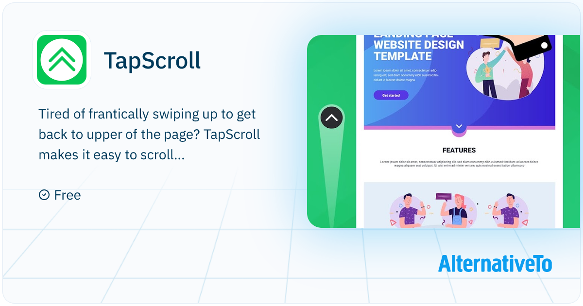 TapScroll: Makes it easy to scroll to upper of the page, with just one ...
