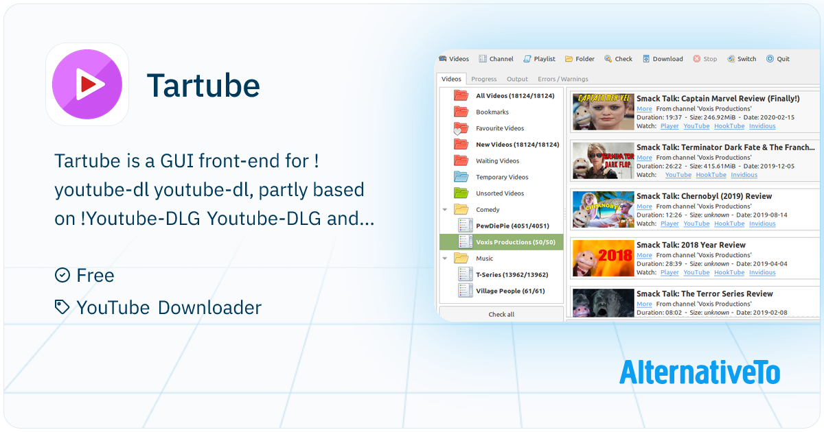 Tartube: You can download individual videos, and even whole channels ...