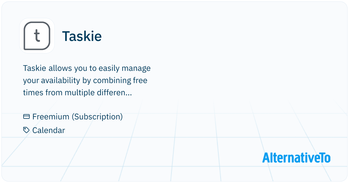 Taskie: Allows you to easily manage your availability by combining free ...