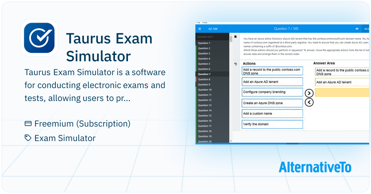 Taurus Exam Simulator: Cross-platform software for running electronic ...