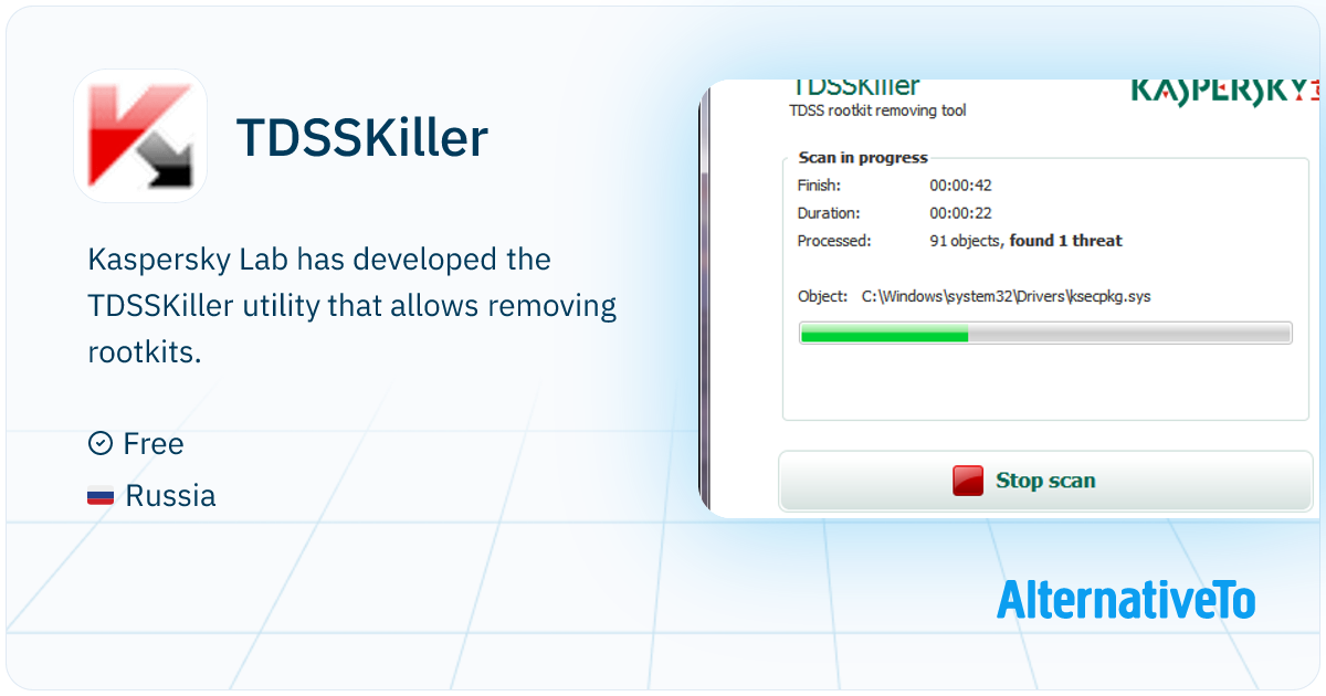 TDSSKiller: Kaspersky Lab has developed the TDSSKiller | AlternativeTo